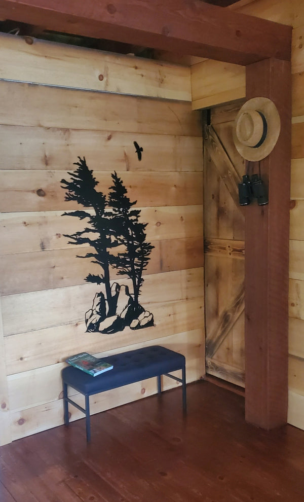 Wind Swept Pines – Metallics Metal Artwork